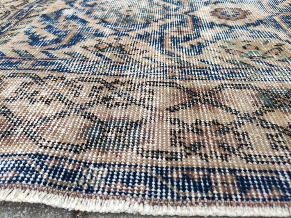 Area rug 4X7 vintage rug turkish rug oushak rug oriental | Etsy