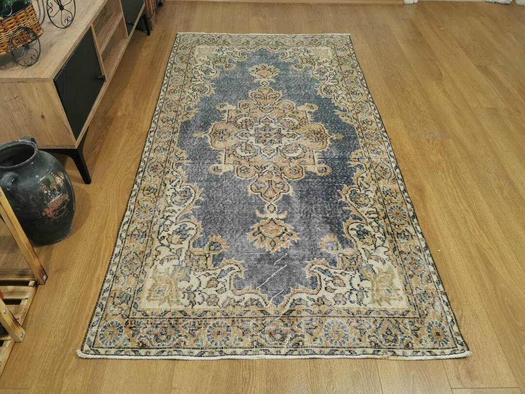 Area Rug 4X7 Vintage Rug Turkish Rug Oushak Rug Oriental - Etsy