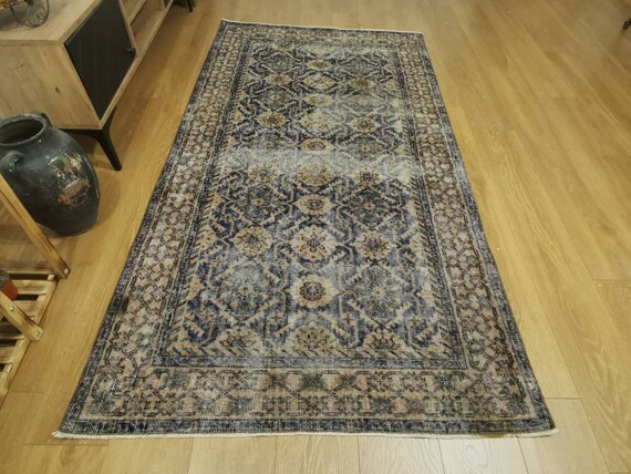 Area Rug 4X7 Vintage Rug Turkish Rug Oushak Rug Oriental - Etsy
