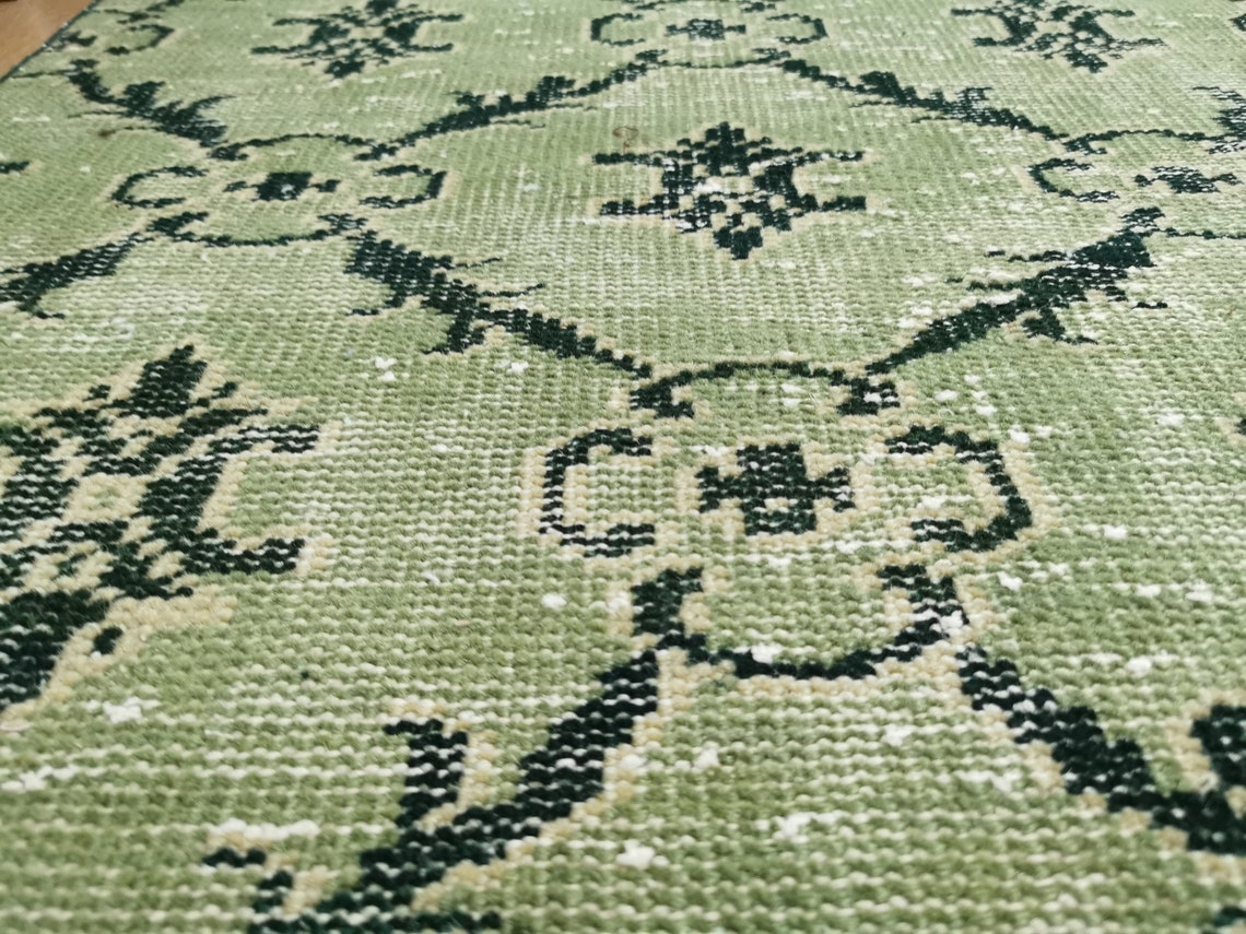 Green Turkish Rug 2.4x5.4ft Small Green Rug Bathroom Rug - Etsy