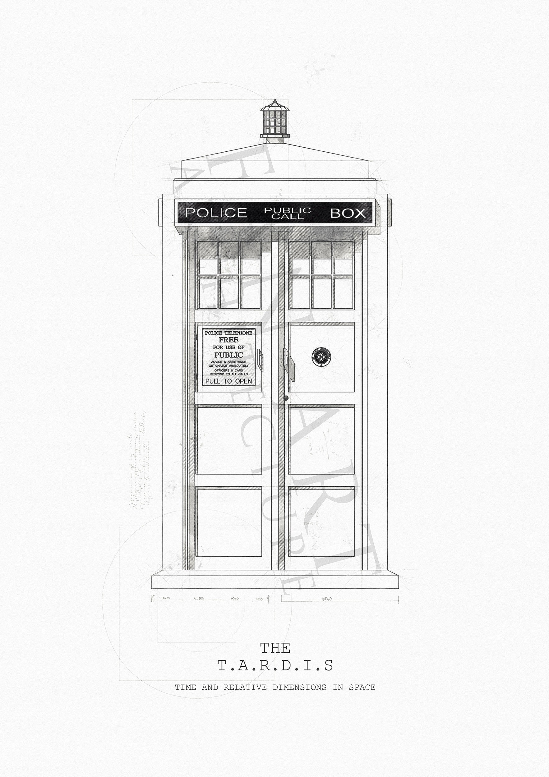 Tardis Line Drawing