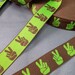 Peace Sign Hand Jacquard Woven Ribbon, 1 Inches Wide, Sold by the Yard ...