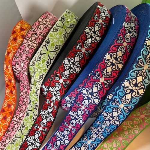 Medieval Fabric Trim Woven Jacquard Trim 1 Inch Wide Sold - Etsy