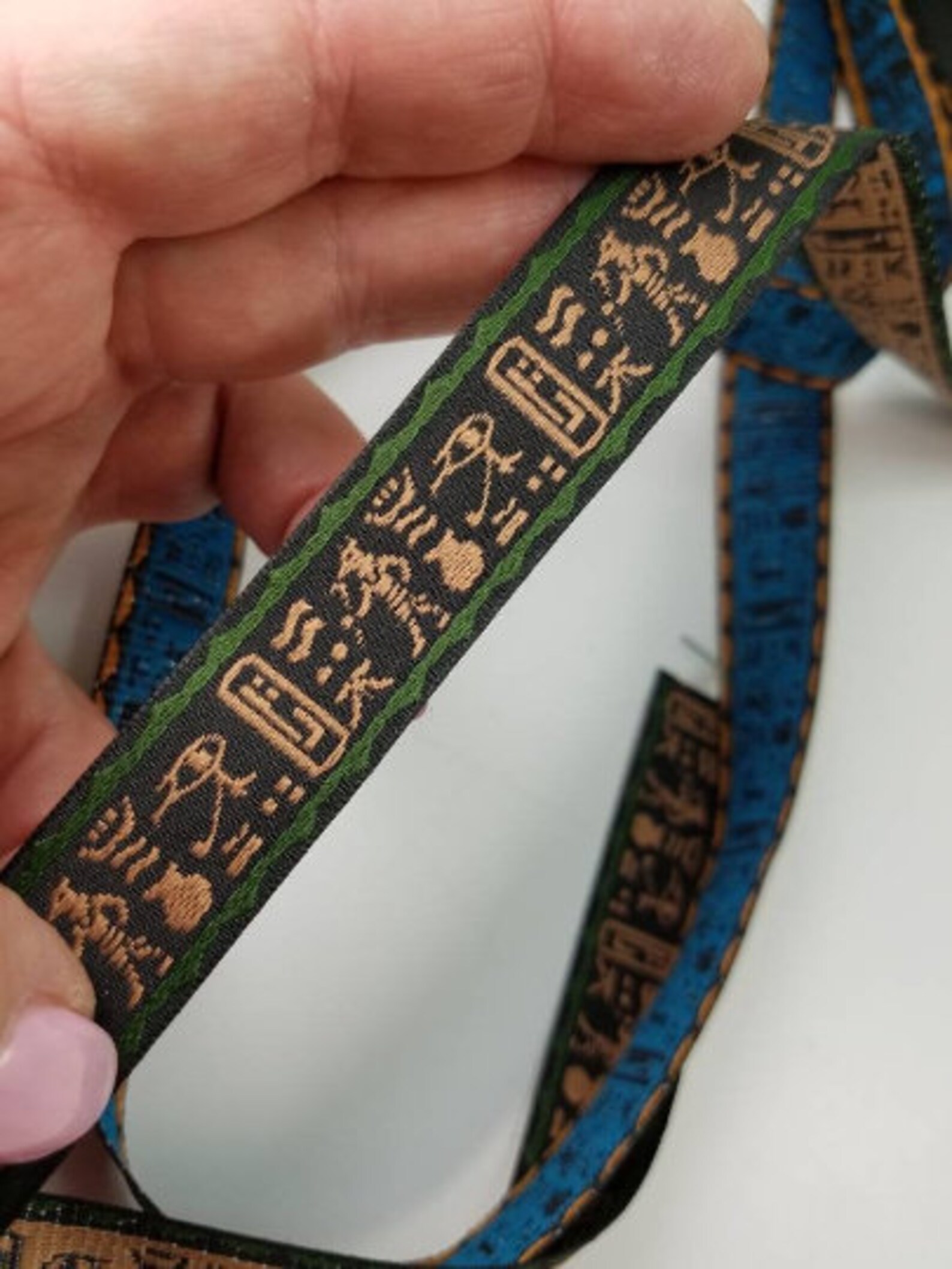 Egyptian Fabric Trim 3/4 Inch Wide, Jacquard Ribbon Fabric Trim, Sold ...