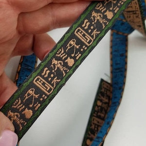 Egyptian Fabric Trim 3/4 Inch Wide, Jacquard Ribbon Fabric Trim, Sold ...