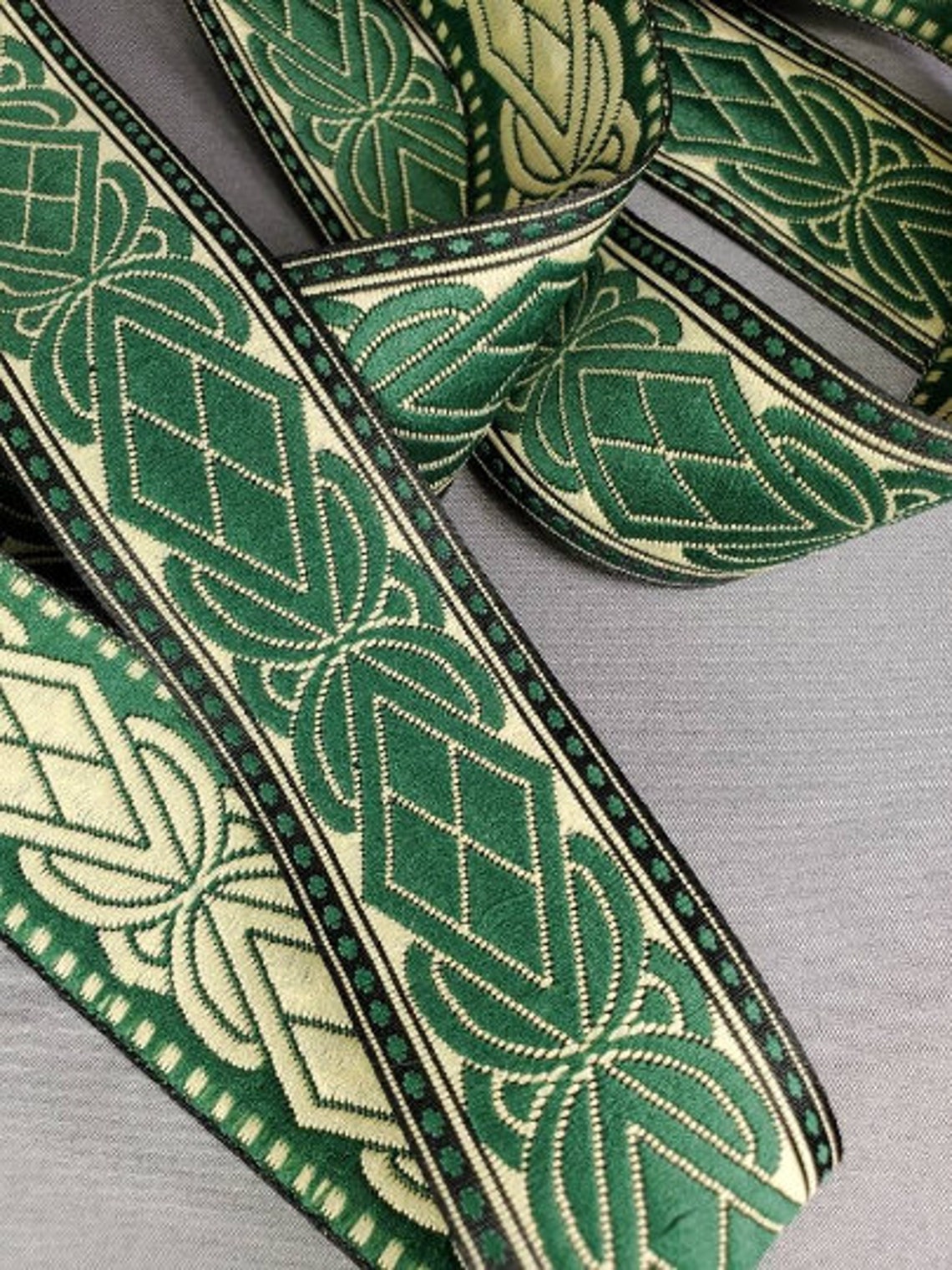 Celtic Fabric Trim Jacquard Fabric Trim 1 1/4 Inch Wide | Etsy