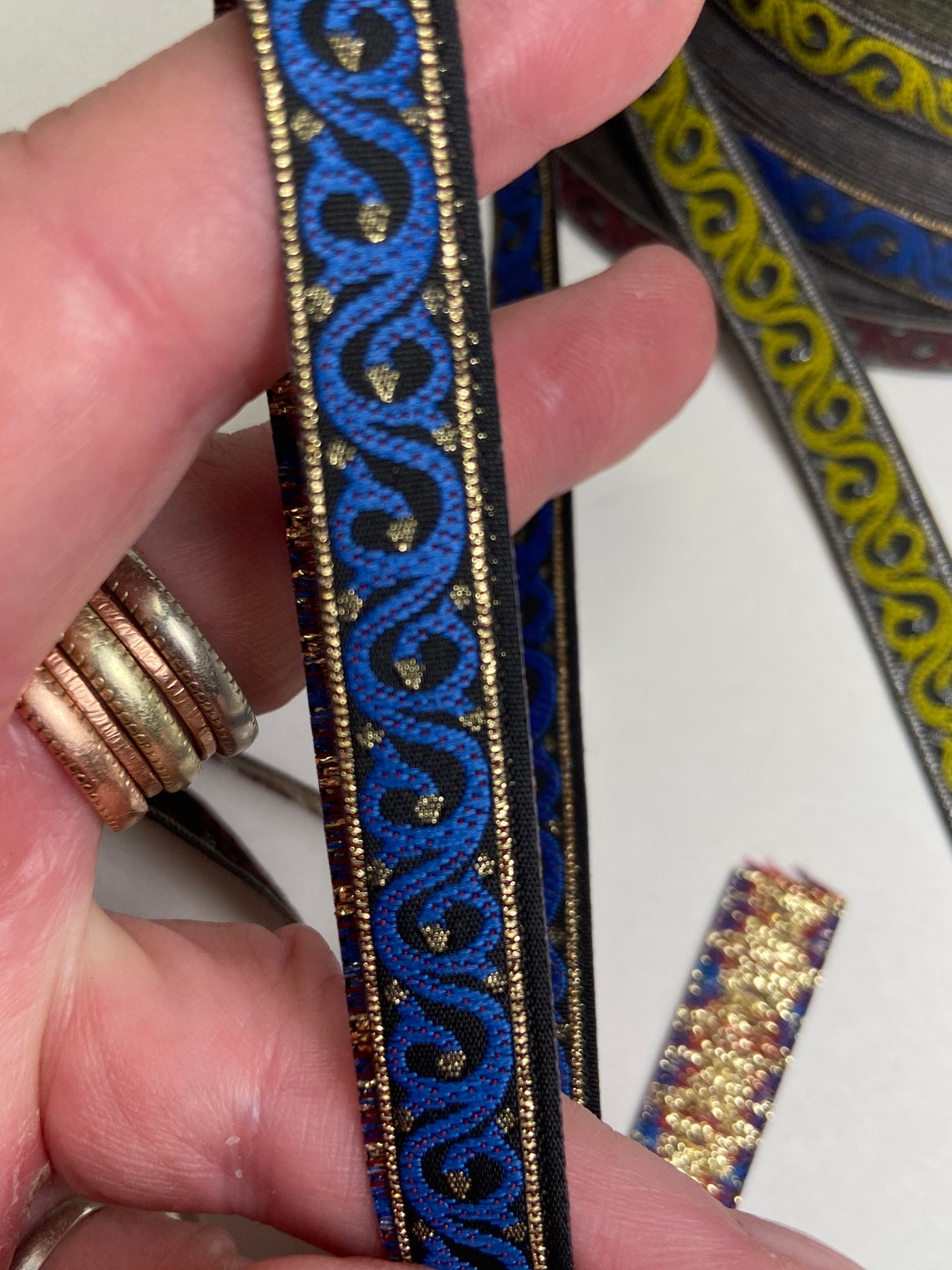 Scroll Fabric Woven Trim 1/2 Inch Wide Sold by the Yard. - Etsy