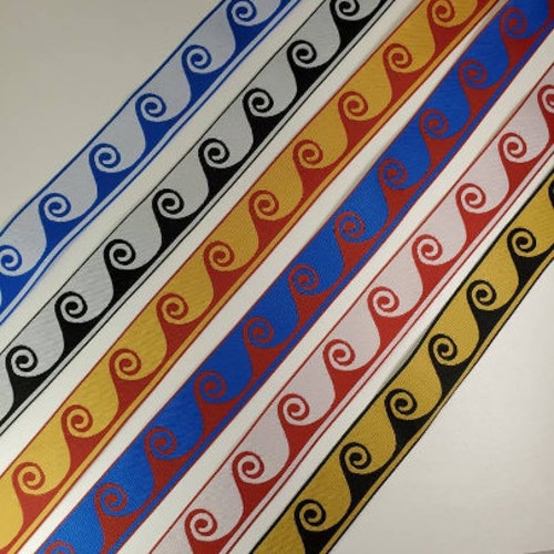 Metallic Wave Jacquard Fabric Trim 1 Inch Wide Sold by the - Etsy