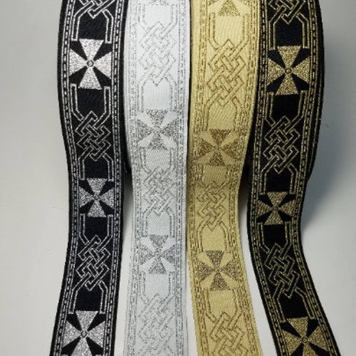 Celtic Woven Knot Braid Metallic Fabric Trim 3/4 Inch Wide | Etsy
