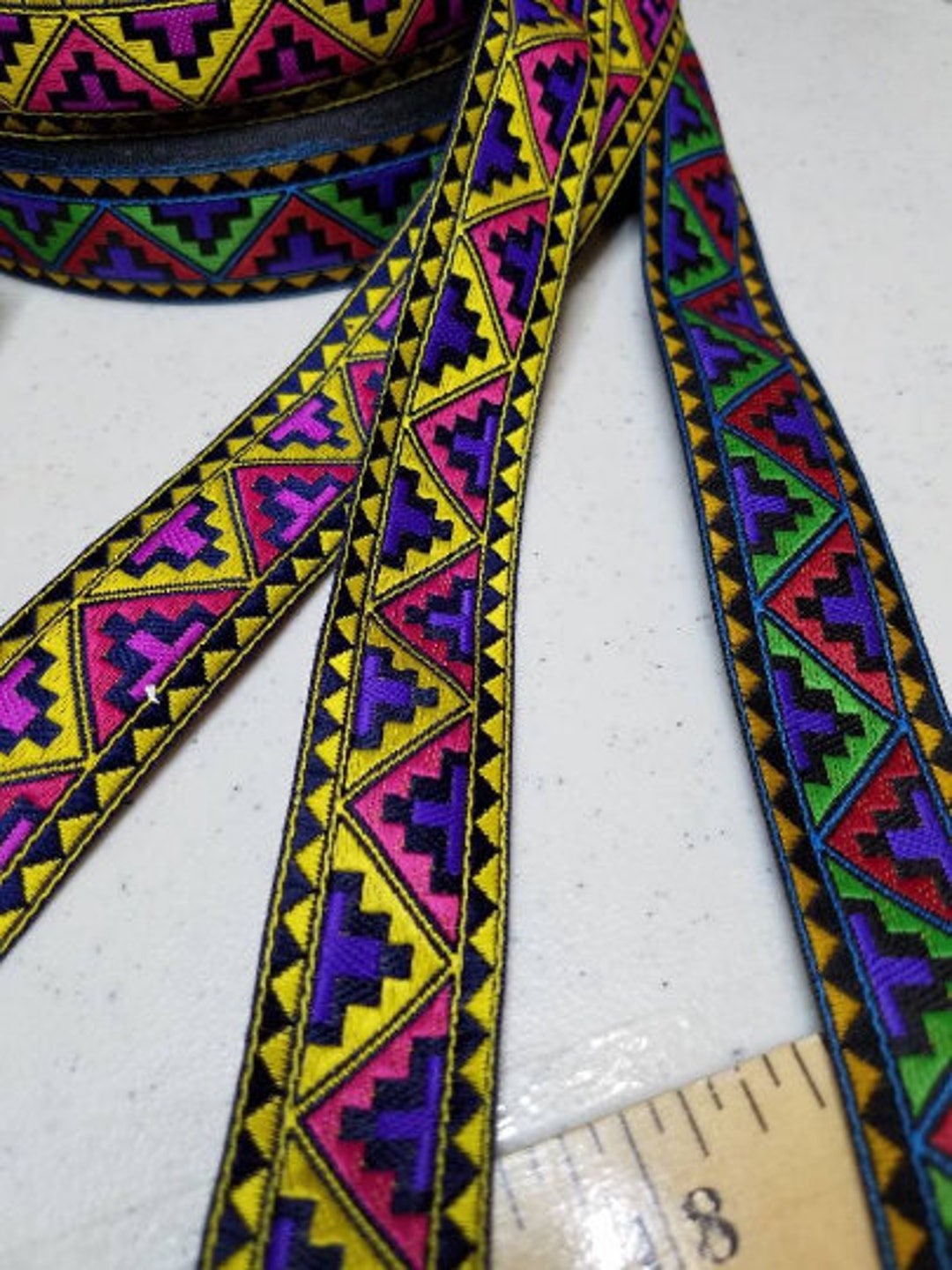 Mayan Native Jacquard Woven Ribbon, 1 1/8 Inch Wide, Sold by the Yard ...