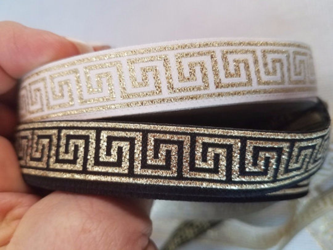 Greek Key Jacquard Ribbon, 5/8 Inch Wide, Sold by the Yard. - Etsy