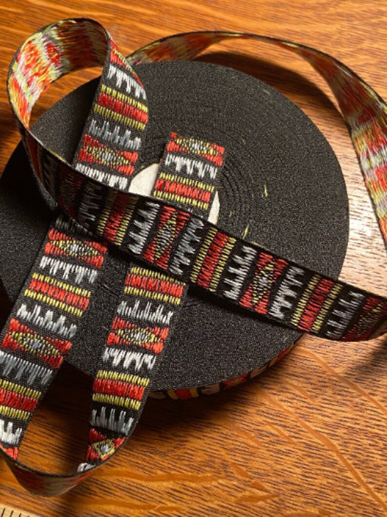 Mayan Dot Dash, Woven Fabric Trim, 1 Inch Wide, Sold by the Yard. - Etsy