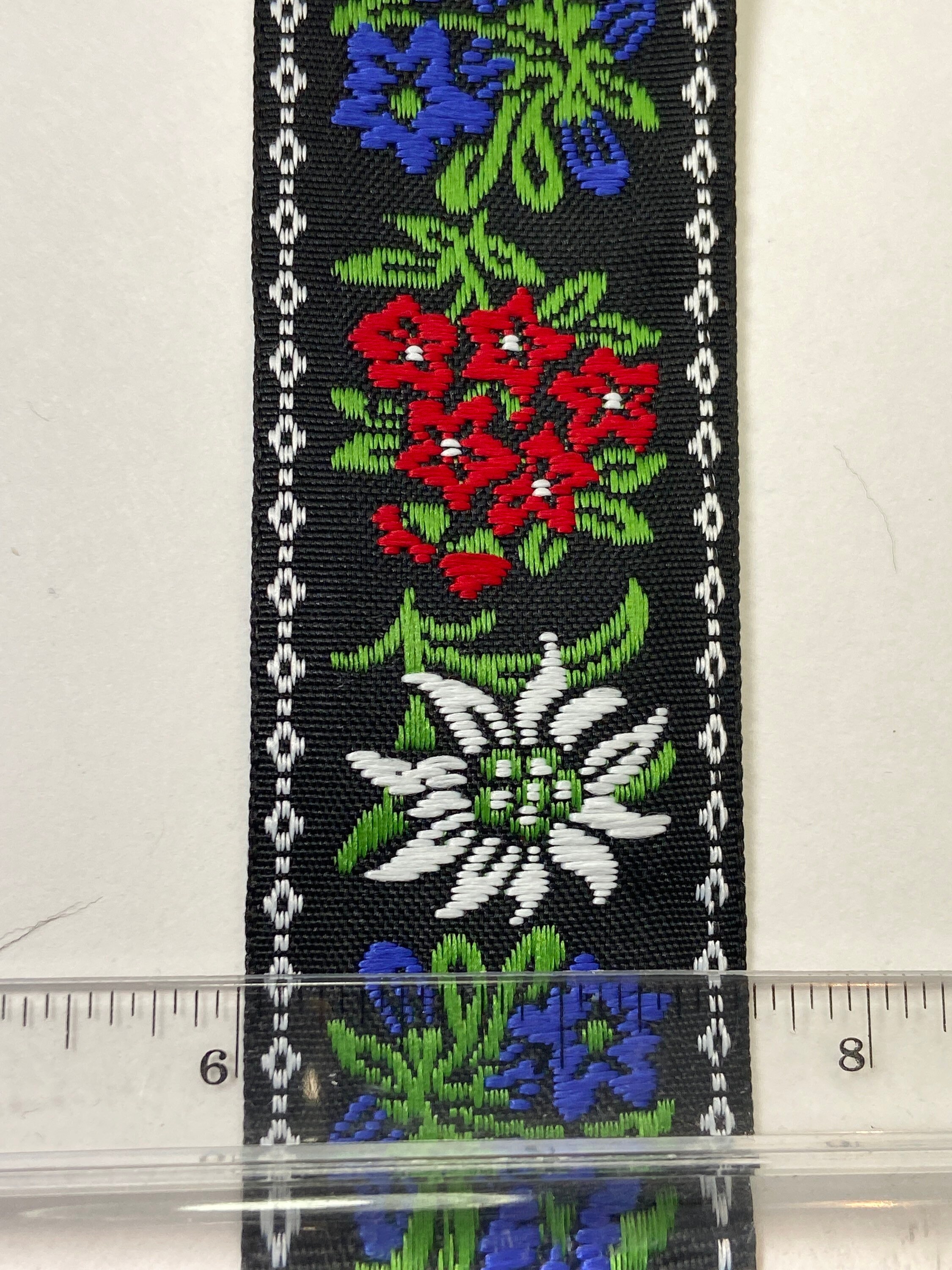 Edelweiss Multi Flower Scandinavian Jacquard Woven Fabric | Etsy