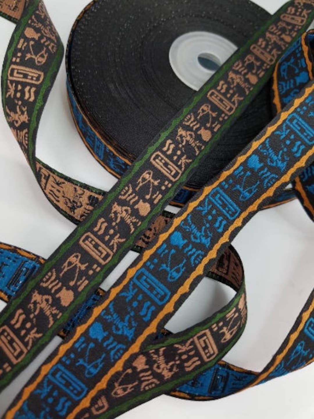 Egyptian Fabric Trim 3/4 Inch Wide, Jacquard Ribbon Fabric Trim, Sold ...