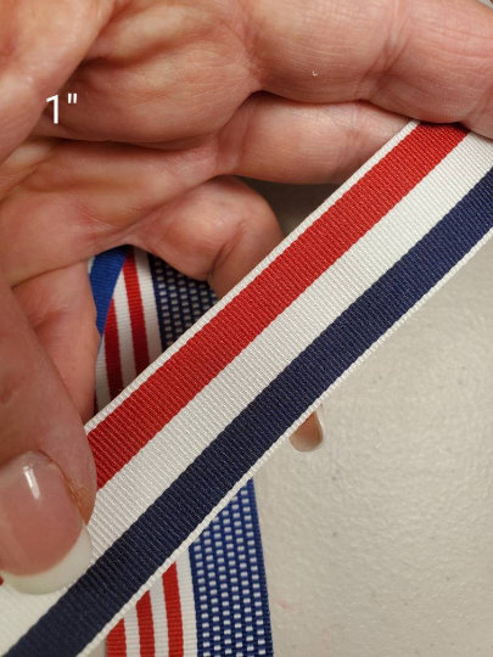 Patriotic Red White and Blue Grosgrain Ribbon Trim Sold by | Etsy