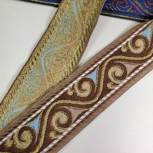 Rolling Wave Jacquard Fabric Trim 1 1/8 Inch Wide, Sold by the Yard. - Etsy