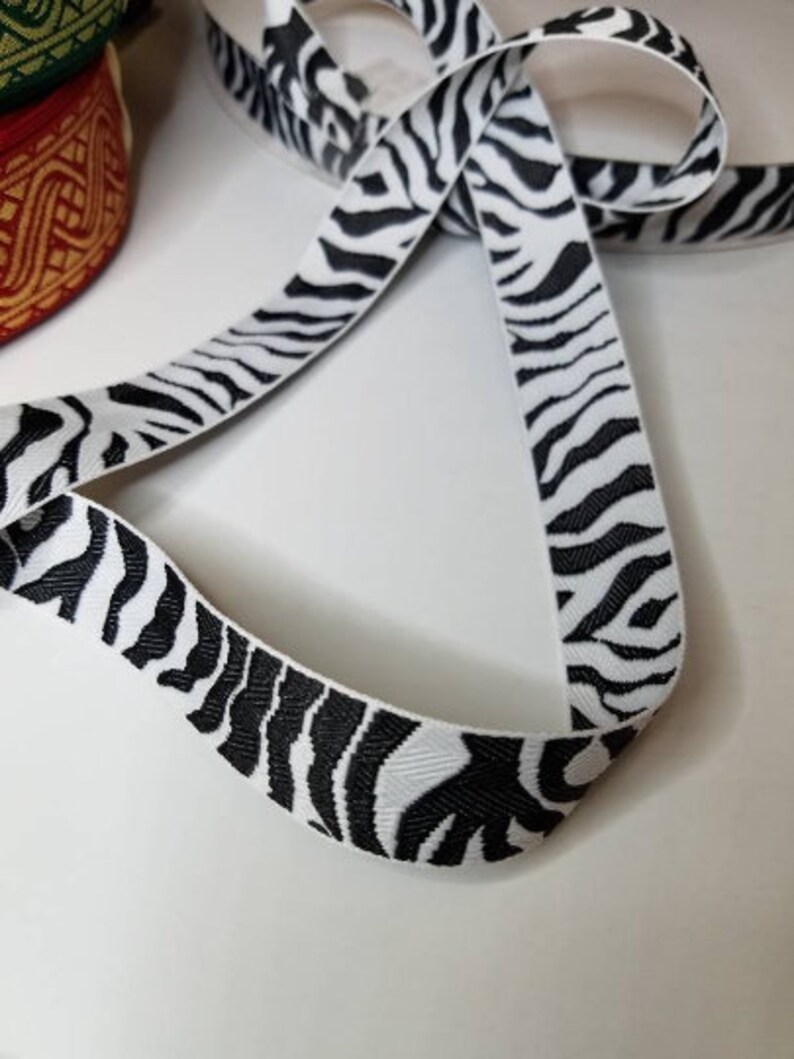 Wild Zebra Jacquard Fabric Trim, 1 1/8 Inch Wide, Sold by the Yard. - Etsy