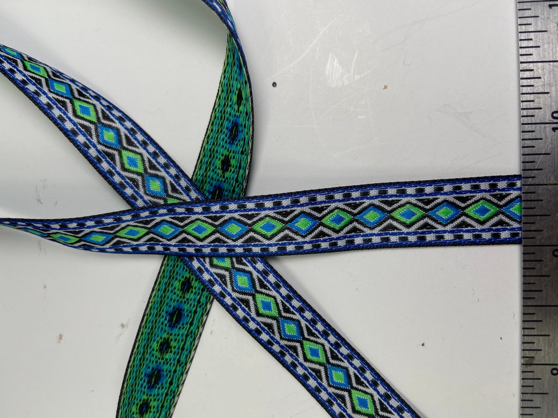 Tiny Native Diamond Jacquard Fabric Trim, 5/8 Inch Wide, Sold by the ...