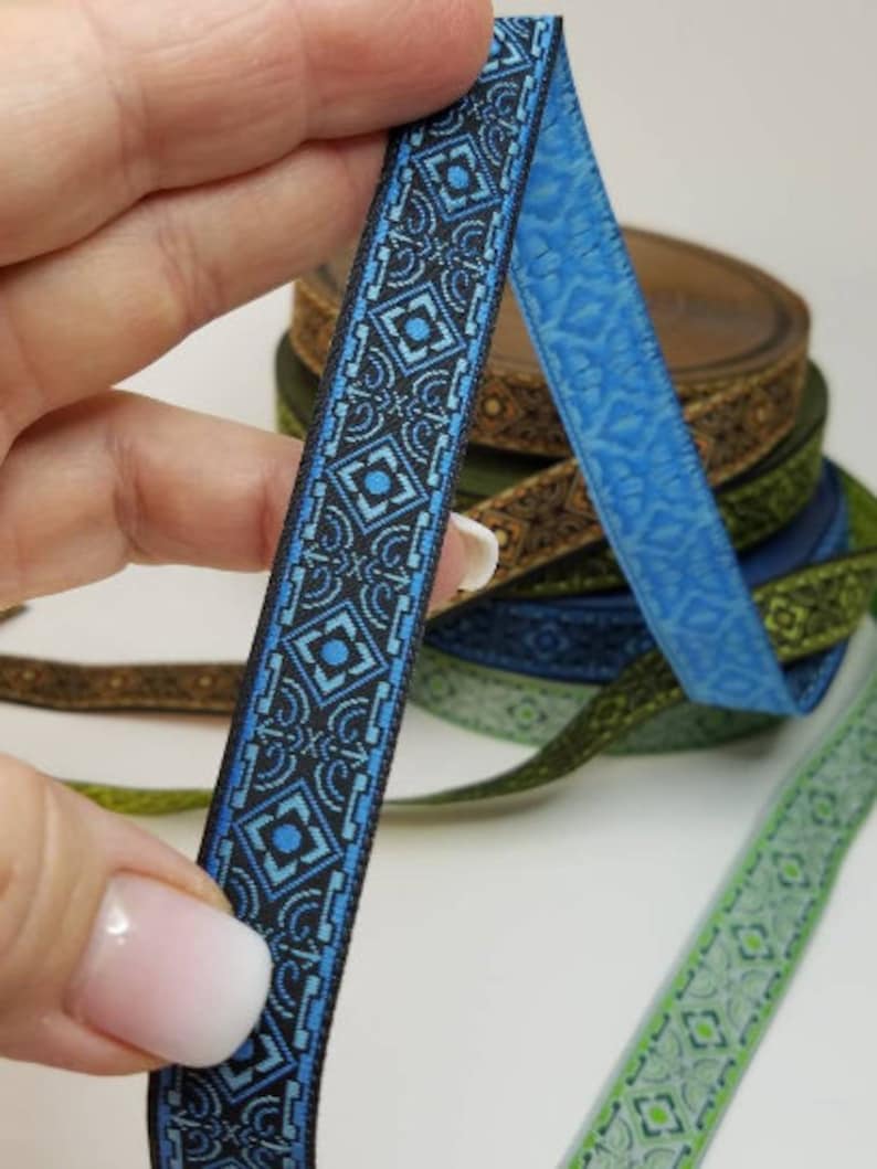 Medieval Folk Jacquard Fabric Trim, 5/8 Inch Wide, Sold by the Yard. - Etsy