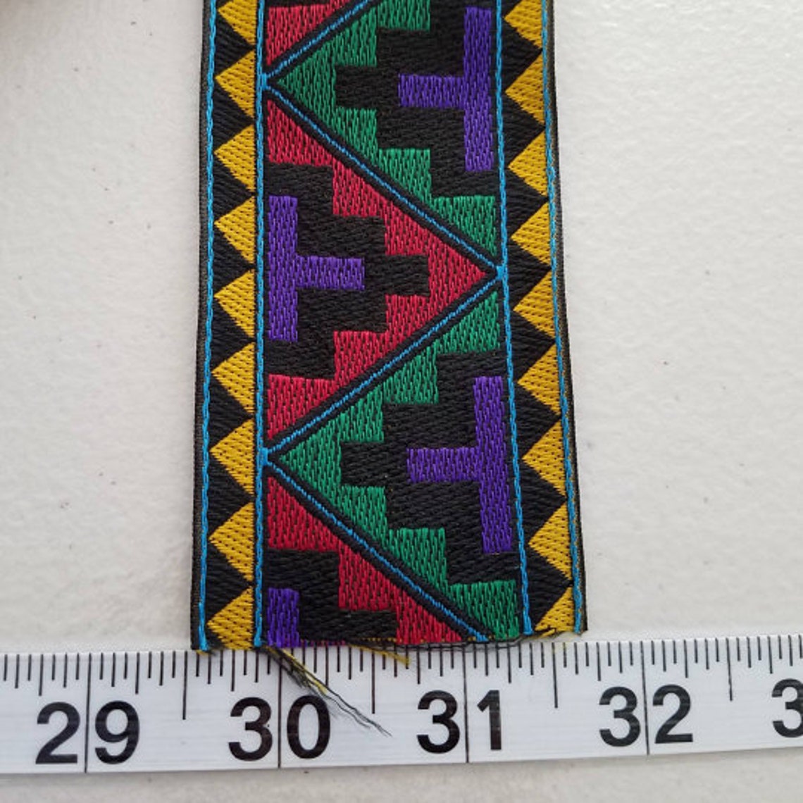Wide Mayan Native Jacquard Woven Ribbon, 2 1/4 Inches Wide, Sold by the ...