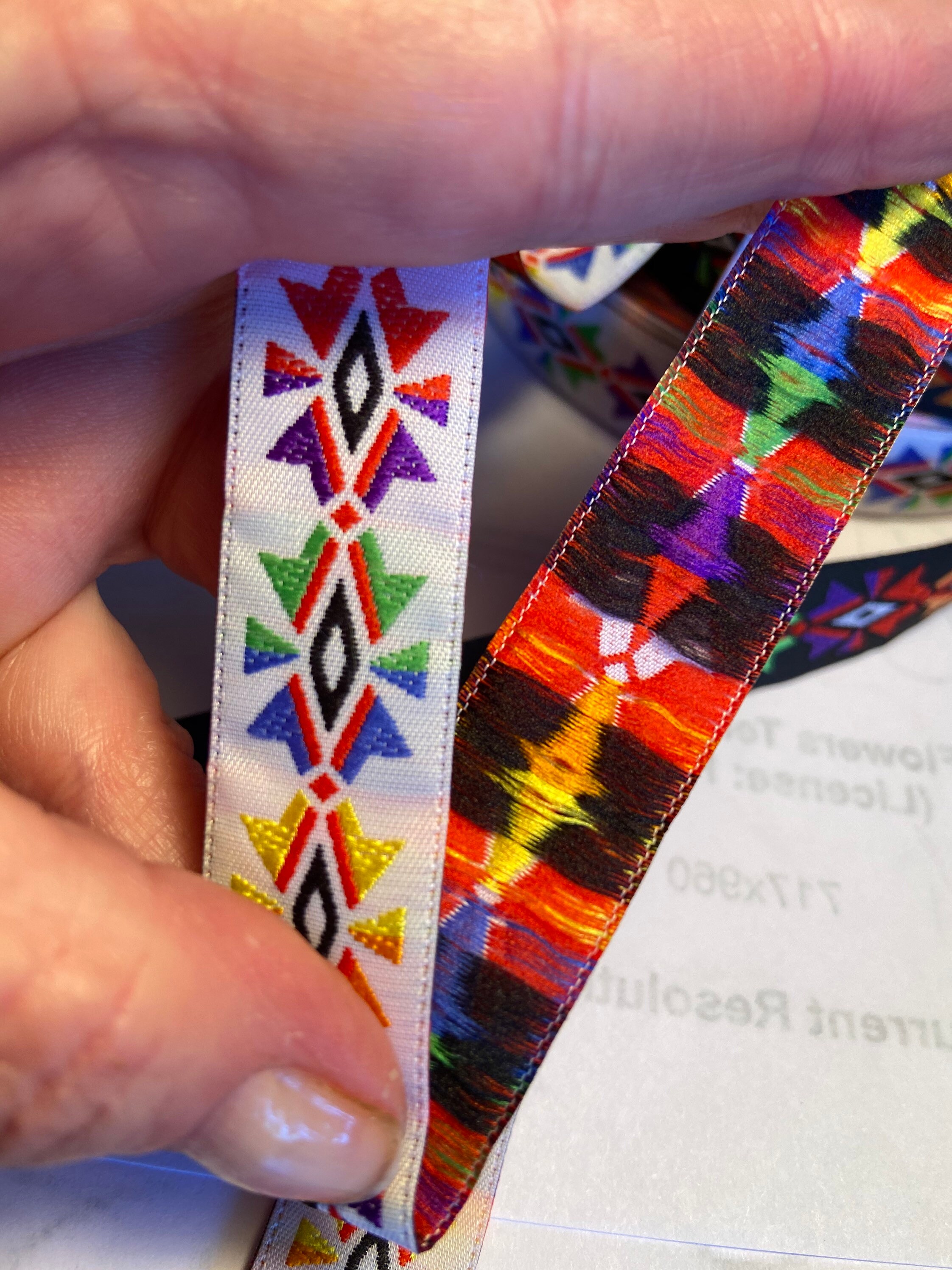 Native Rainbow Sunburst Trim, Woven Jacquard Fabric Trim, 3/4 Inch Wide ...