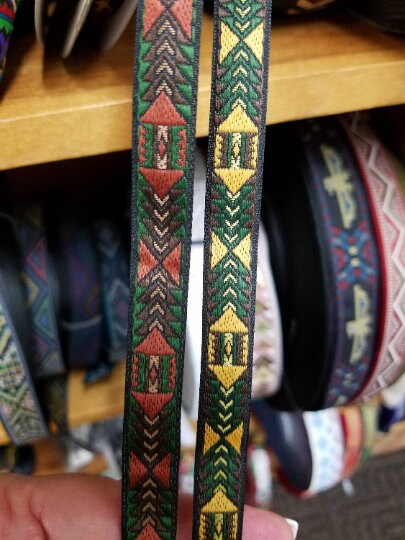 Woven Trim Native American Fabric Trim, Jacquard Trim, 1/2 Inch Wide ...