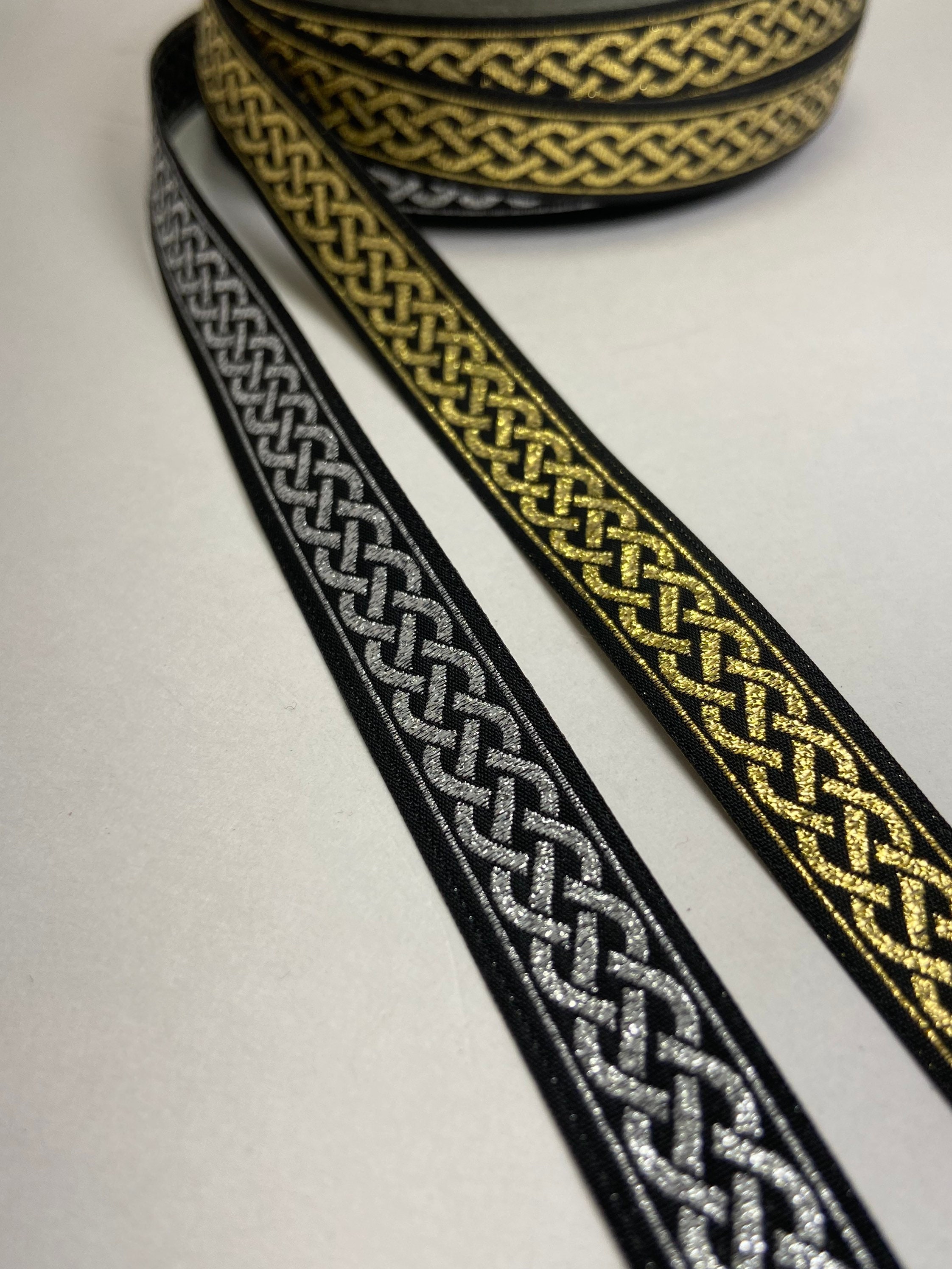 Celtic Knot Braid Metallic 9/16 Inch Wide Sold by the Yard. - Etsy