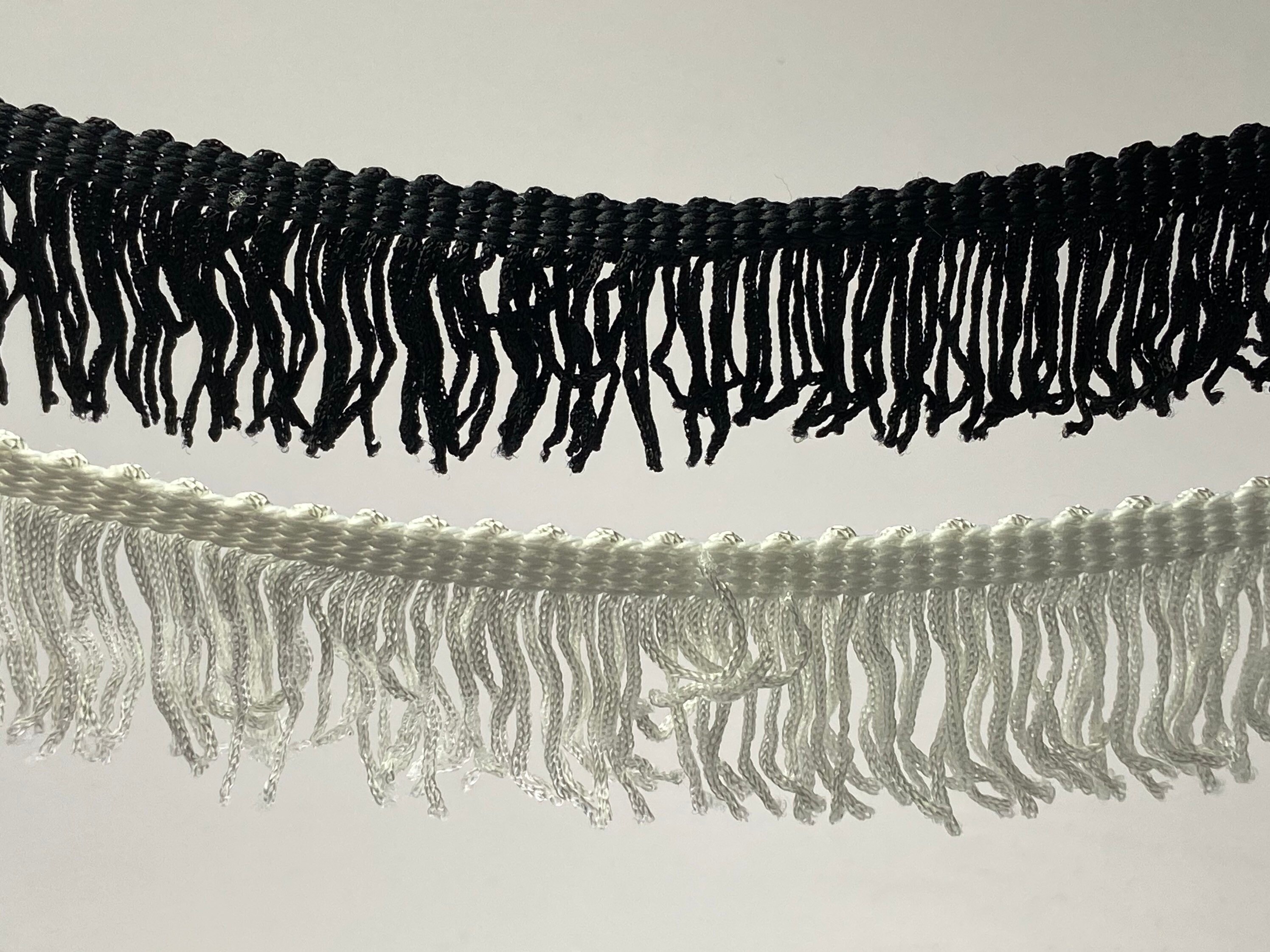 1 1/2 Rayon Chainette Fringe Black or White Sold by the - Etsy