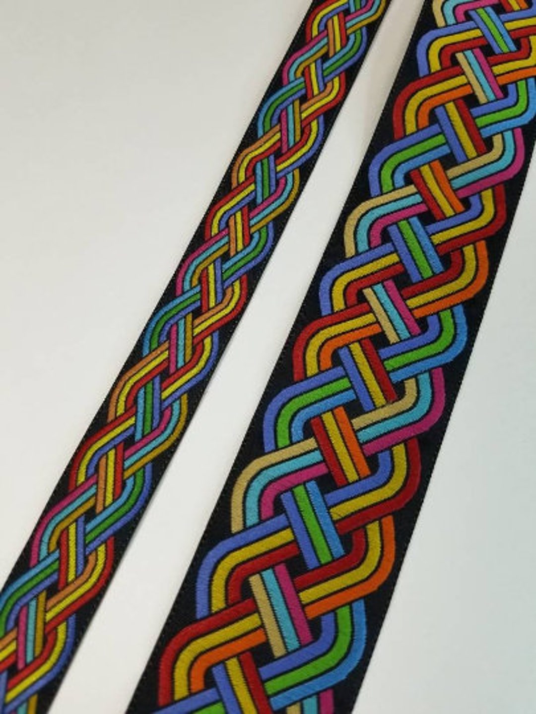 Rainbow Celtic Knot, Two Sizes, Woven Fabric Trim, Sold by the Yard. - Etsy