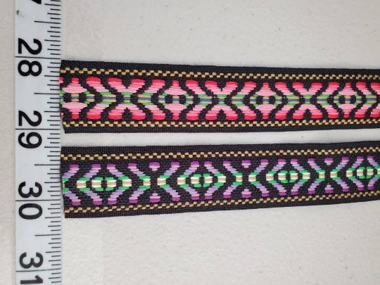 Southwest native woven fabric trim 1 inch wide sold by the | Etsy