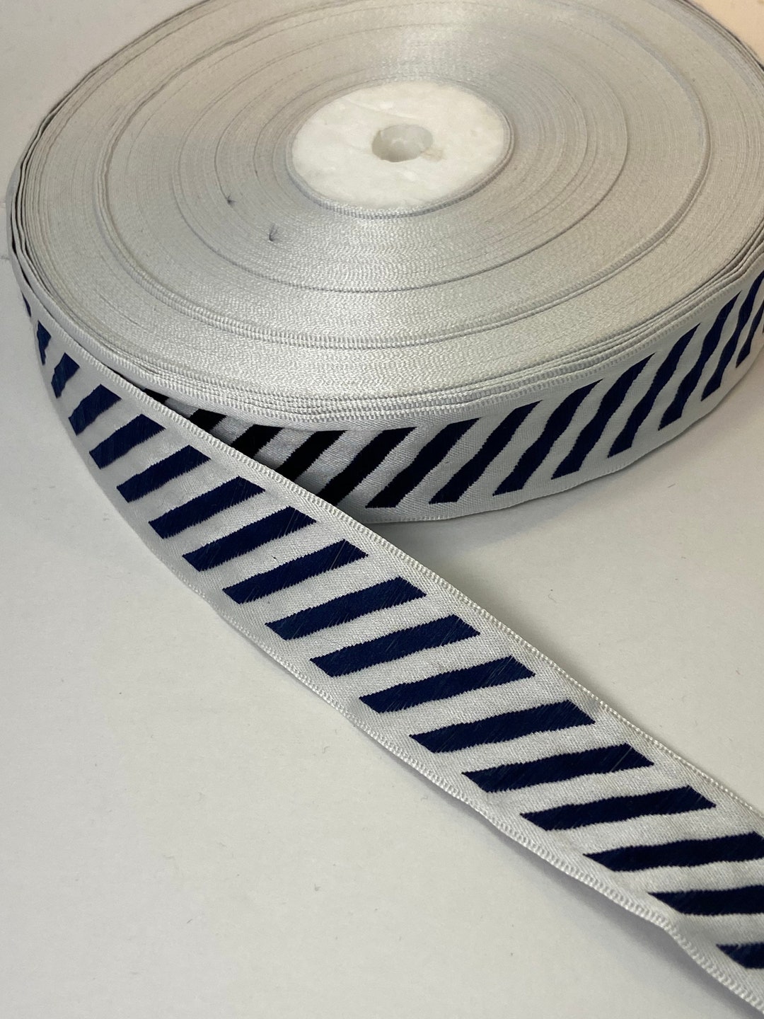 Diagonal Bar Stripe, Jacquard Ribbon, Fabric Trim, 1 Inch Wide, Sold by ...