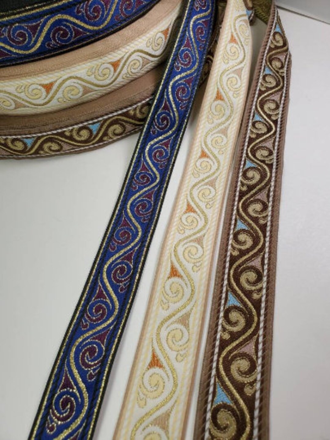 Rolling Wave Jacquard Fabric Trim 1 1/8 Inch Wide, Sold by the Yard. - Etsy