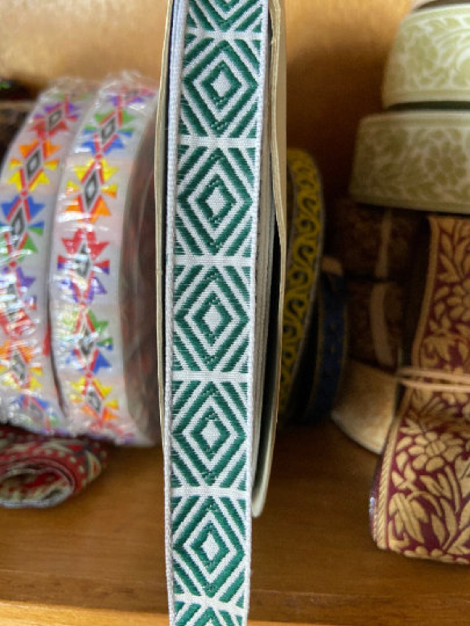 Egyptian Art Deco, Repeat Pattern, Jacquard Woven Fabric Trim, 9/16 ...