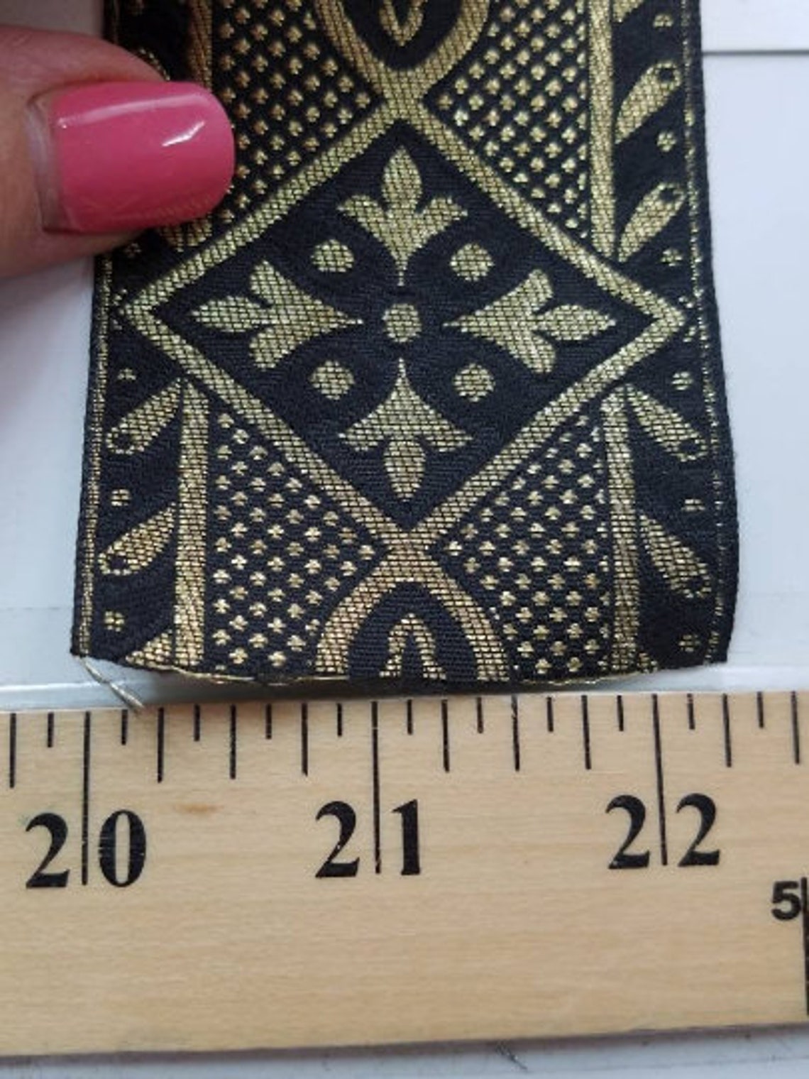 Medieval Jacquard Trim Woven Fabric Trim 2 1/4 Inch Wide | Etsy