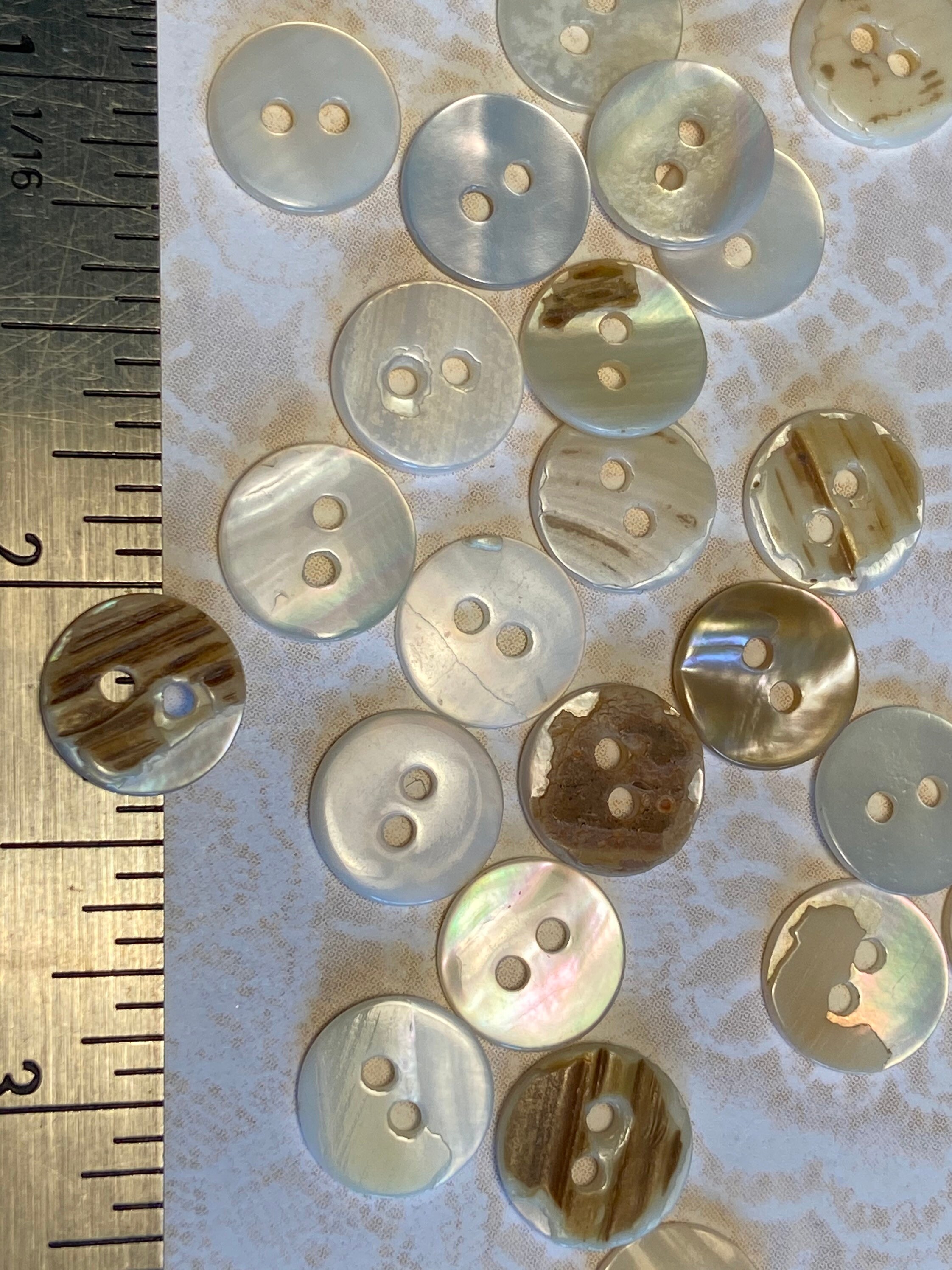10 Mother of Pearl Buttons in Very Good Vintage or New - Etsy