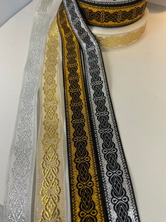 Medieval Fabric Trim Woven Jacquard Trim 1 Inch Wide Sold - Etsy