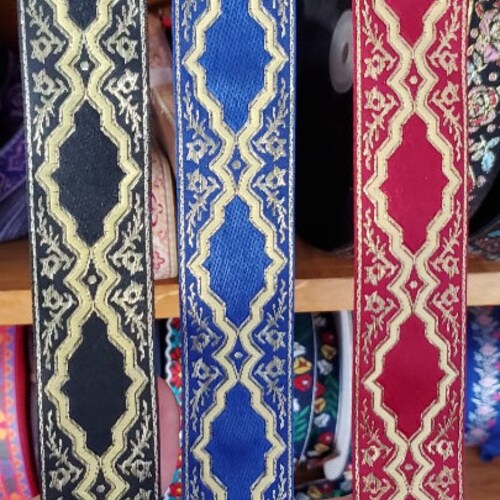 Medieval Fabric Trim Woven Jacquard Trim 1 Inch Wide Sold - Etsy