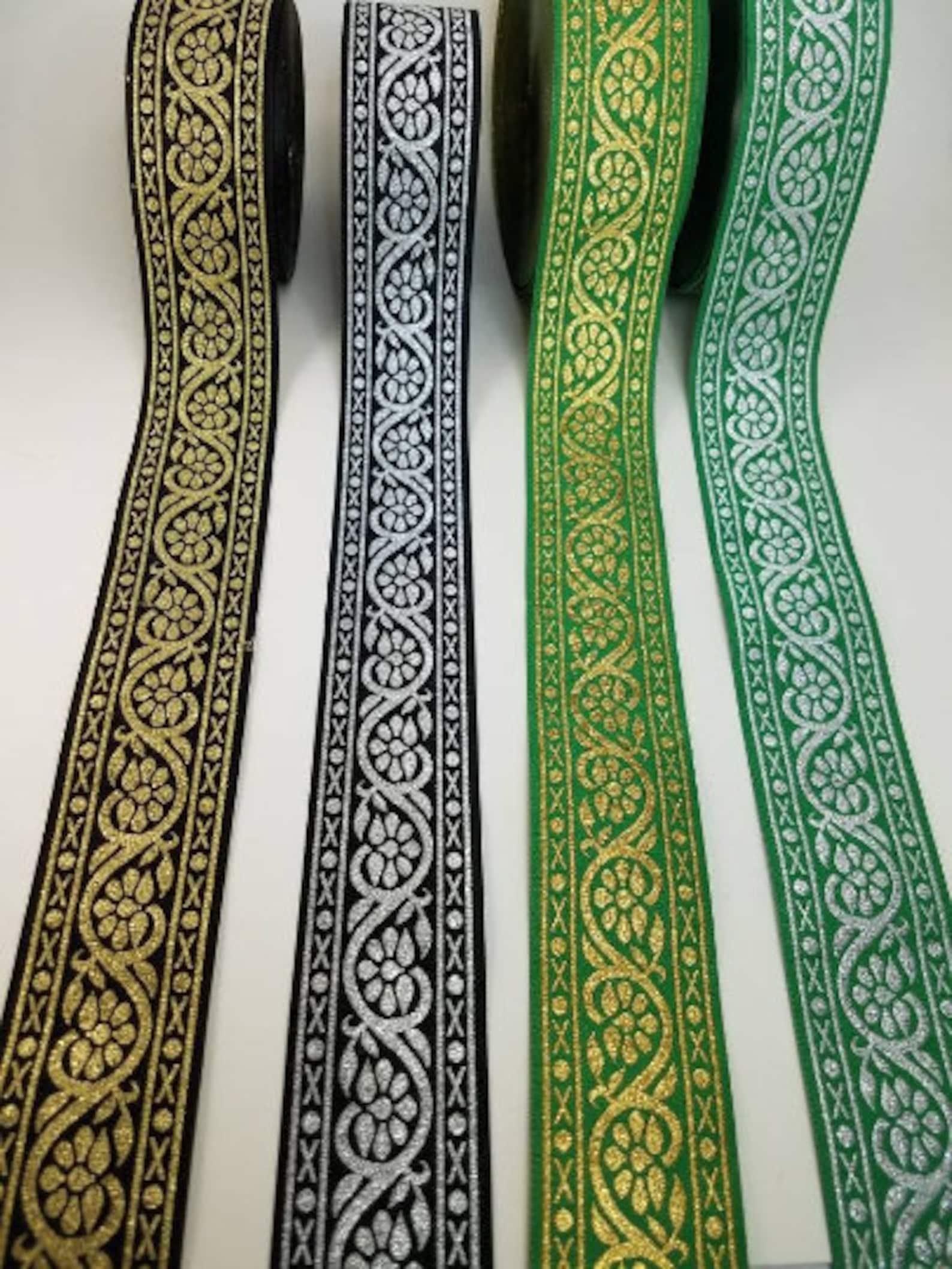 Medieval Vine Metallic Jacquard Fabric Trim 1 3/4 Inch Wide - Etsy