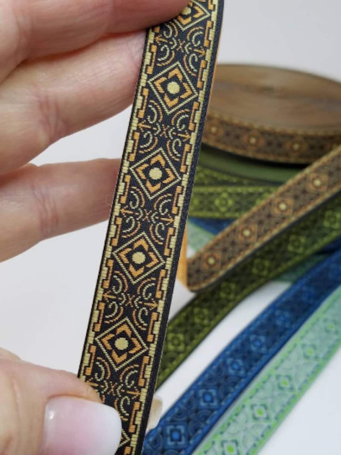 Medieval Folk Jacquard Fabric Trim 5/8 Inch Wide Sold by the | Etsy