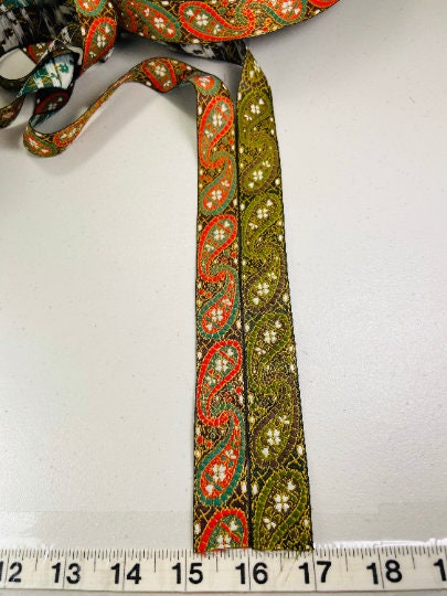 Paisley large design two colors to choose from 1 inch wide | Etsy