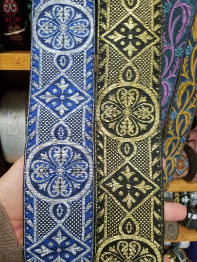 Medieval Jacquard Trim Woven Fabric Trim 2 1/4 Inch Wide - Etsy