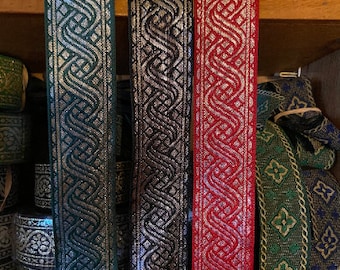 Metallic Wave Jacquard Fabric Trim 1 Inch Wide Sold by the - Etsy