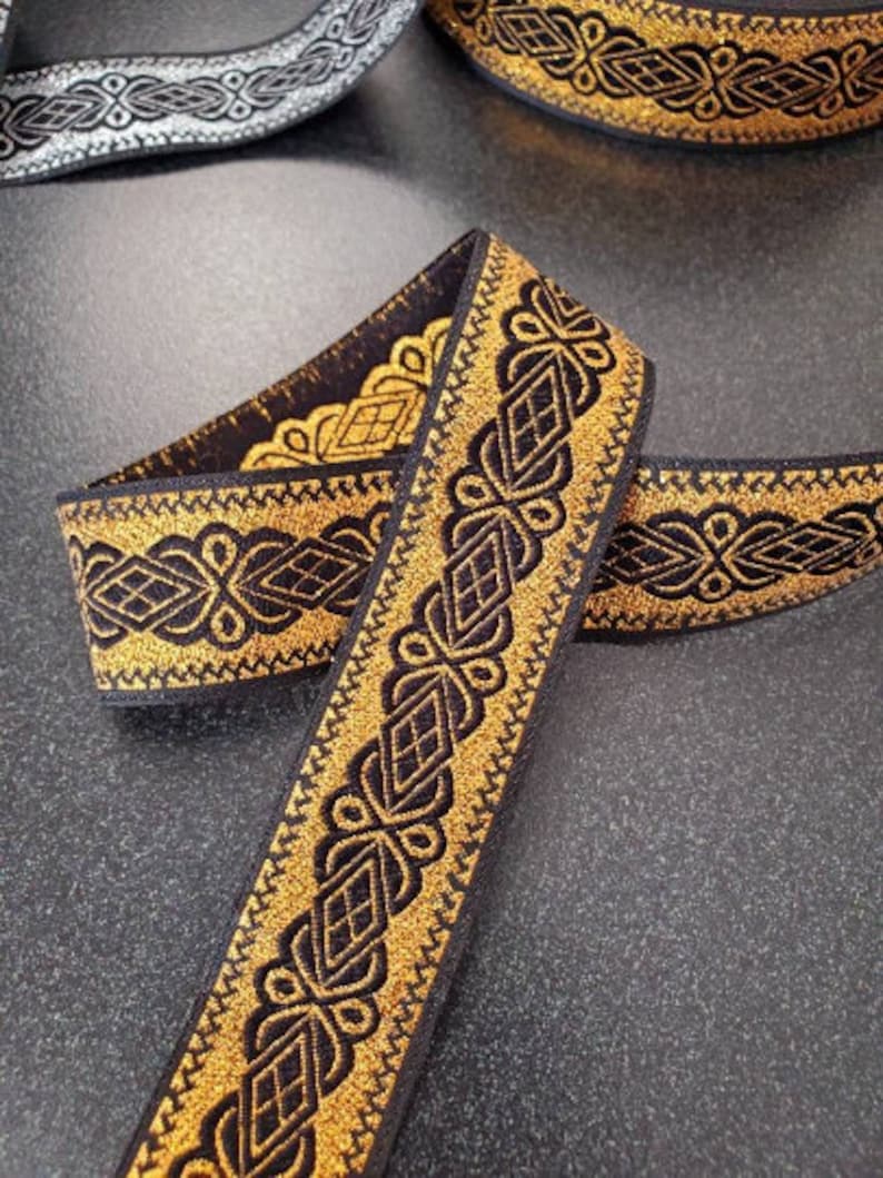 Medieval Fabric Trim, Woven Jacquard Trim, 1 Inch Wide, Sold by the ...