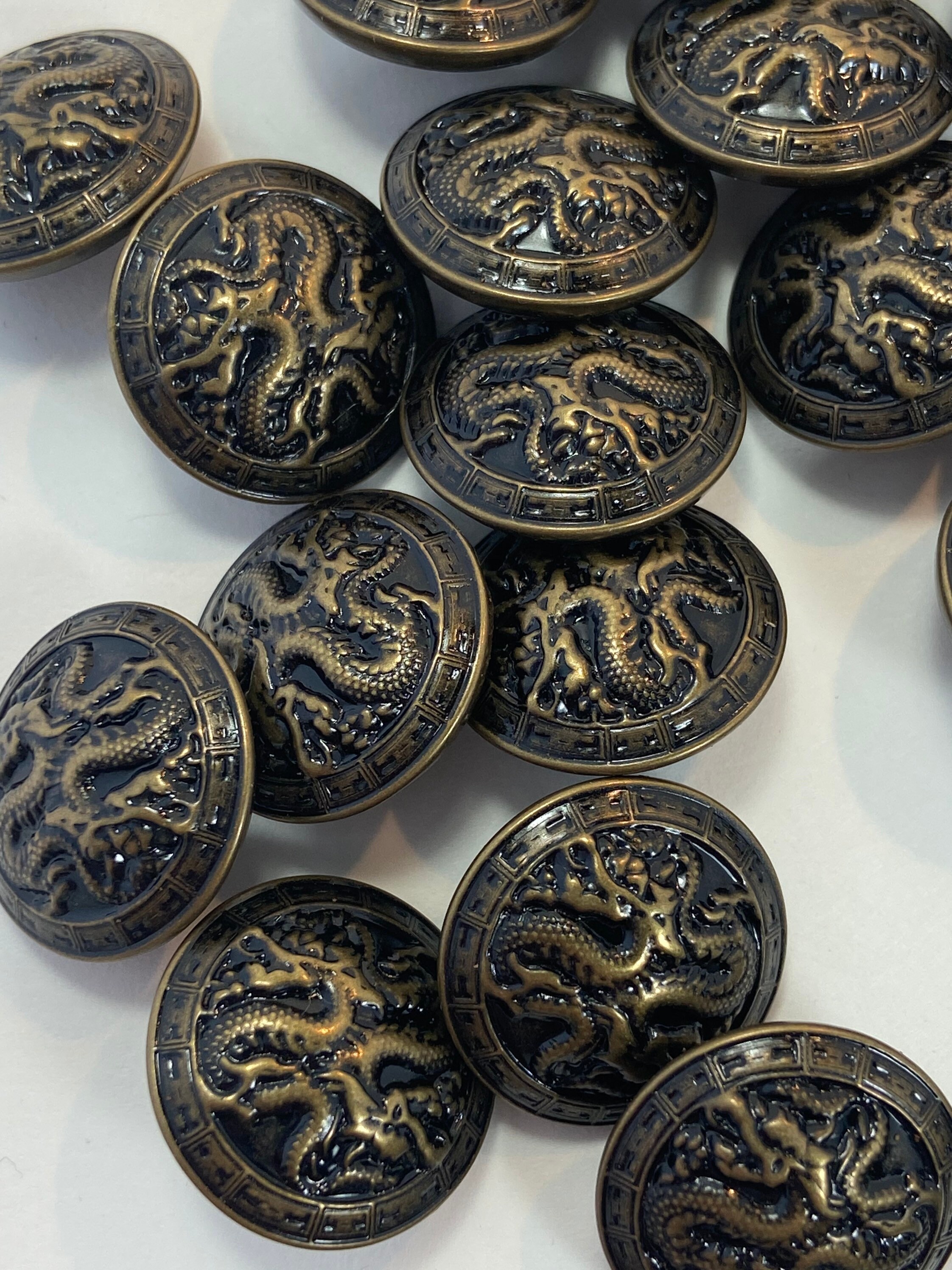 6 Dragon Antique Tone Buttons 1 Inch Wide. 89 | Etsy