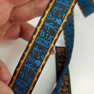 Egyptian Fabric Trim 3/4 Inch Wide, Jacquard Ribbon Fabric Trim, Sold ...