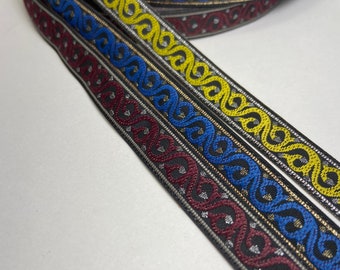 Mayan Dot Dash Woven Fabric Trim 1 Inch Wide Sold by the - Etsy