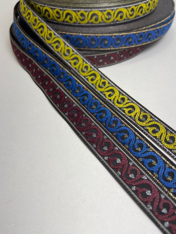 Scroll Fabric Woven Trim 1/2 Inch Wide Sold by the Yard. - Etsy