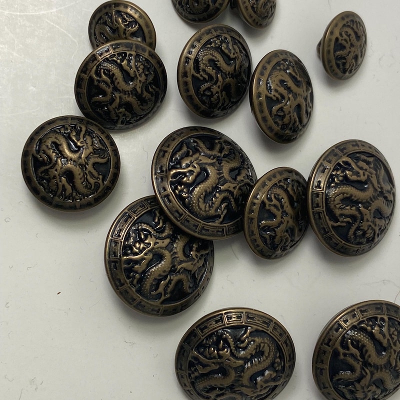 Antique Dragon Button - Etsy