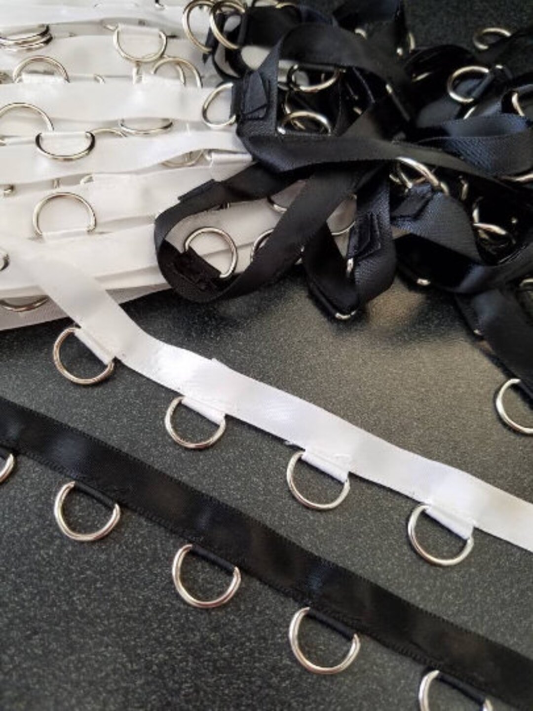 Satin Lace up Tape, 3/8 Inch Wide, Rings Are Spaced 1/2 Inch Apart ...