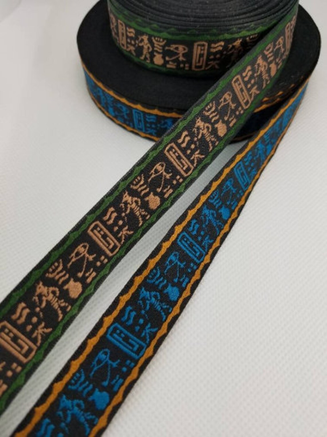 Egyptian Fabric Trim 3/4 Inch Wide, Jacquard Ribbon Fabric Trim, Sold ...